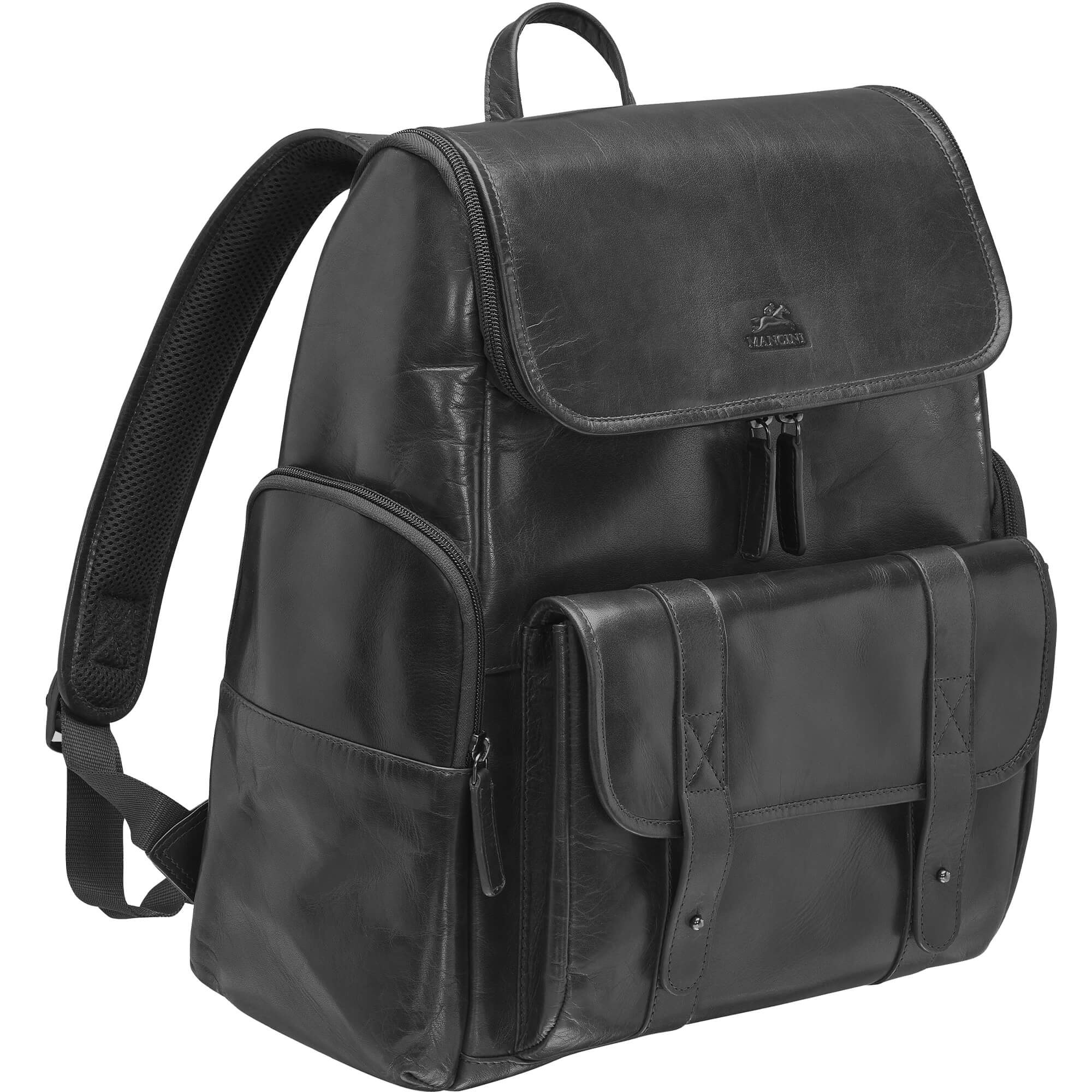 Mancini Buffalo Backpack with Zippered Laptop/Tablet Compartment ...